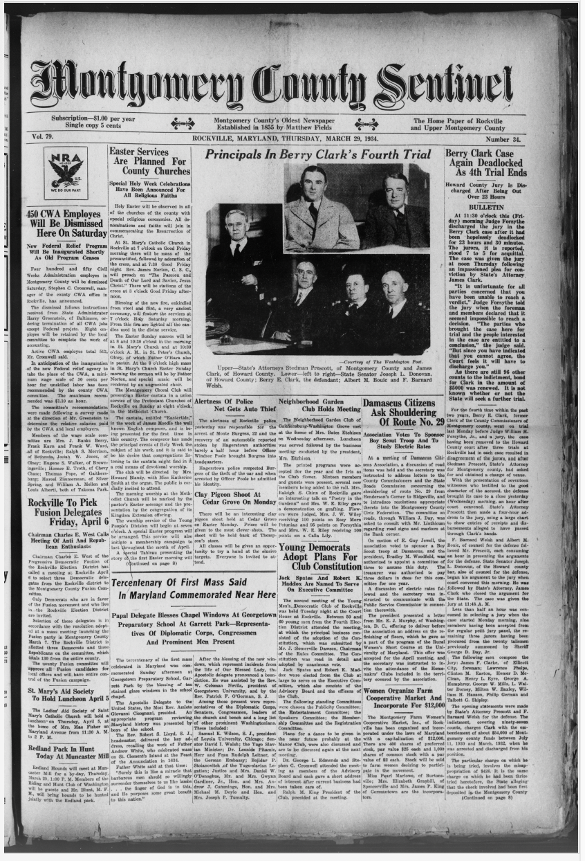 Montgomery County Sentinel, 1855-2020